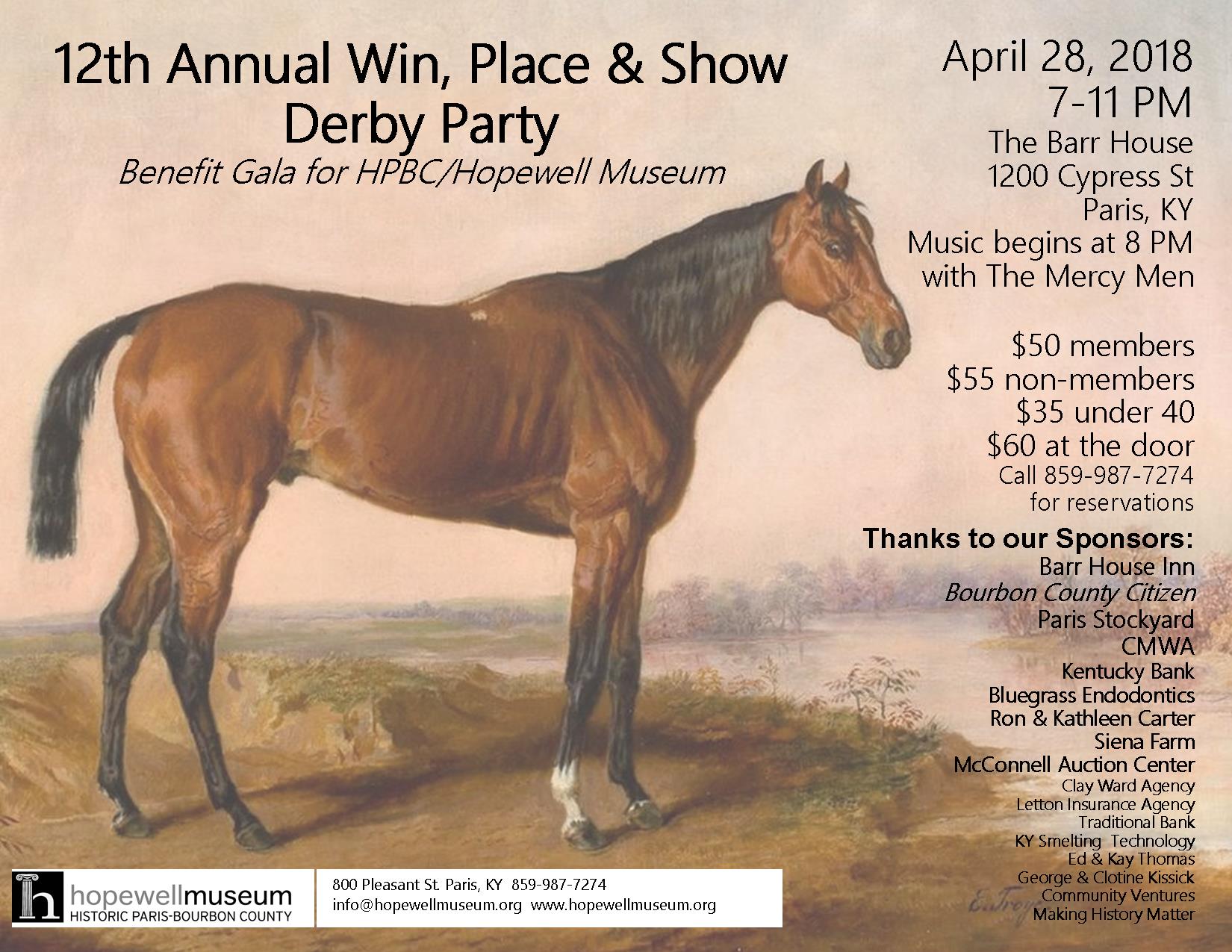 8.5x11 Derby Party Flyer 2018 | Hopewell Museum