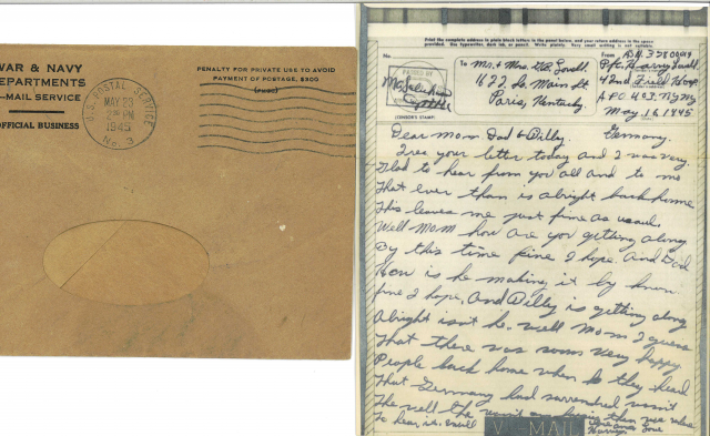 Vmail letter – Hopewell Museum